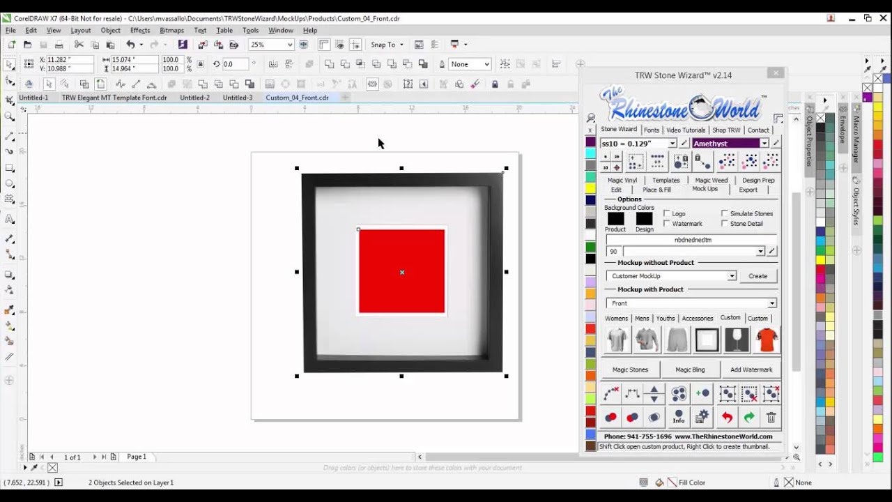 How to Create a Custom Monogram Picture Frame Mockup in the TRW Stone ...