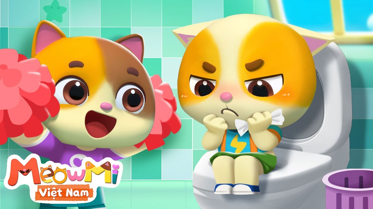 Đi vệ sinh thế nào cho đúng | Mèo con đi vệ sinh | Nhạc thiếu nhi ...