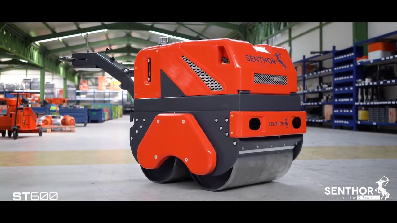 SENTHOR ST 600 WALK BEHIND DRUM ROLLER - YouTube
