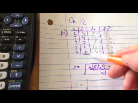 Ch 12 14 standard deviation from a frequency table shortcut formula ...