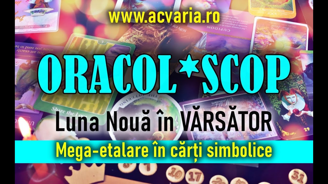ORACOL*SCOP DE LUNA NOUA in VARSATOR 🌙 Mega-etalare in carti simbolice