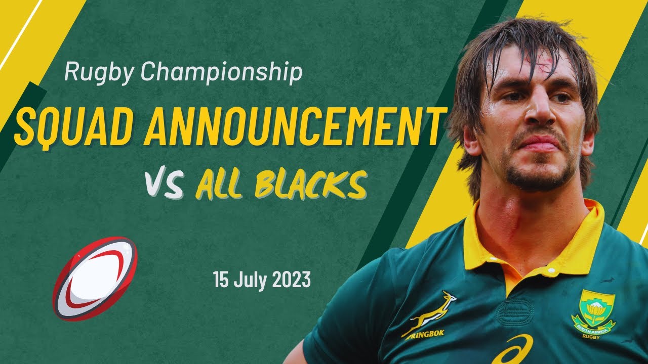 SPRINGBOKS SQUAD ANNOUNCEMENT vs NEW ZEALAND | THE RUGBY CHAMPIONSHIP ...