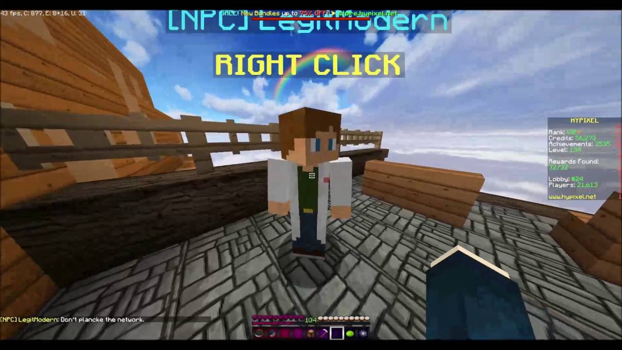 All 34 Hypixel Main lobby NPCs, no flying (2 new in pictures ...