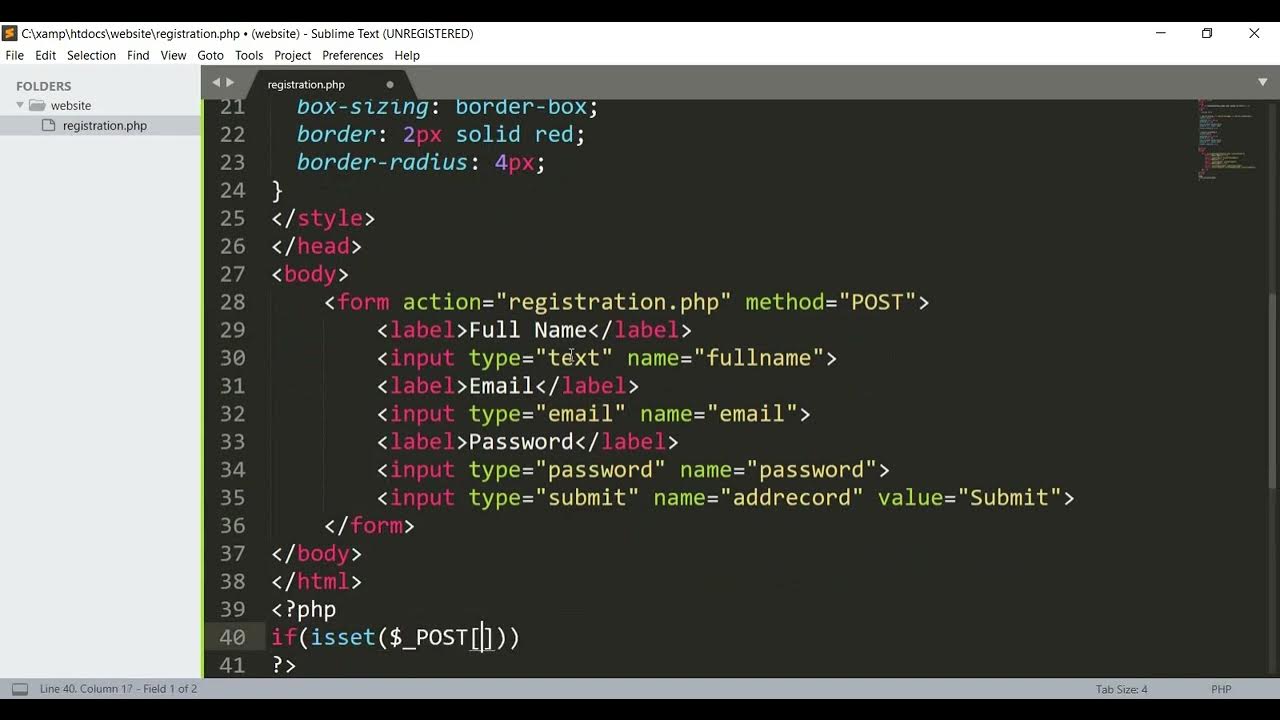 User Registration PHP and MYSQL - YouTube