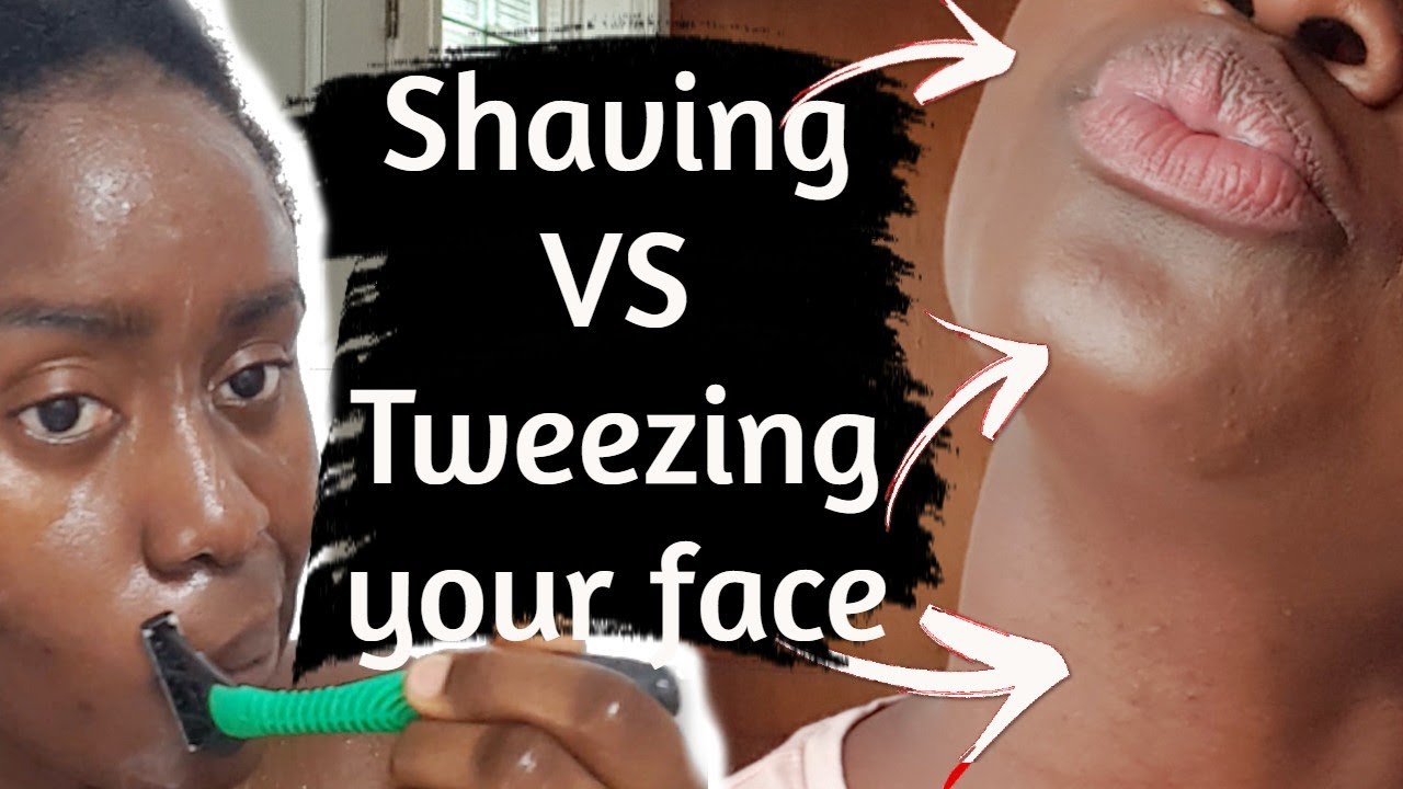 HOW TO SHAVE YOUR FACE | SHAVING VS TWEEZING | Avoid RAZOR BUMPS - YouTube