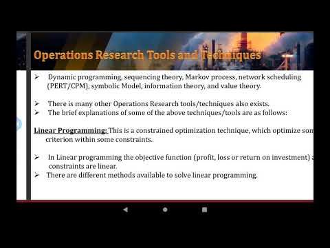 4.UNIT- 1 Operations Research Tools and Techniques - YouTube