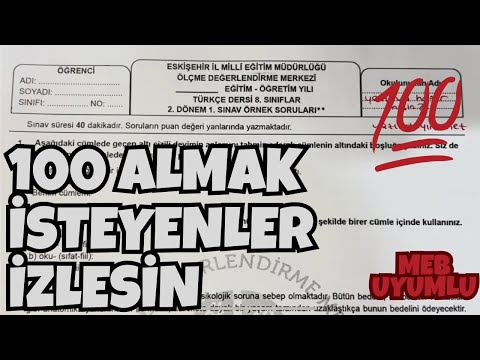 8.Sınıf Türkçe 2.Dönem 1.Yazılı