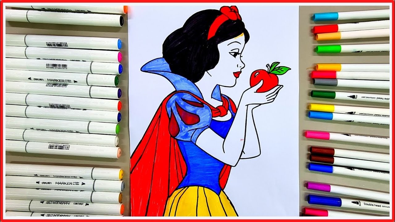 Đồ chơi trẻ em TÔ MÀU CÔNG CHÚA BẠCH TUYẾT xinh đẹp | Color Painting ...