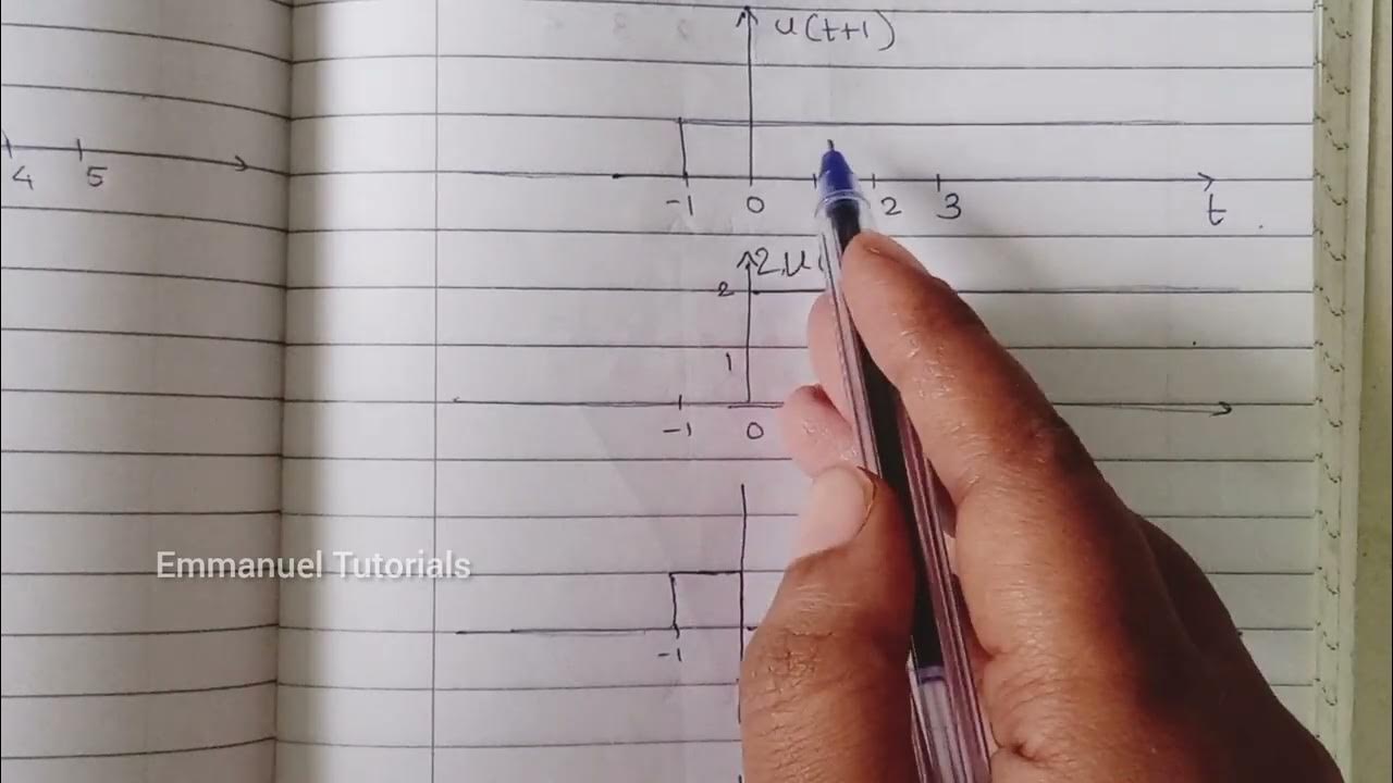 Sketch the signal 📶 x(t) = u(t+1) - 2u(t) + u(t-1) with tips and tricks | Emmanuel Tutorials ...