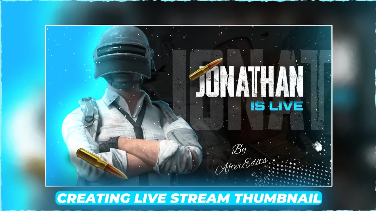 PUBG Live stream thumbnail tutorial [AfterEdits] in PS TOUCH - YouTube