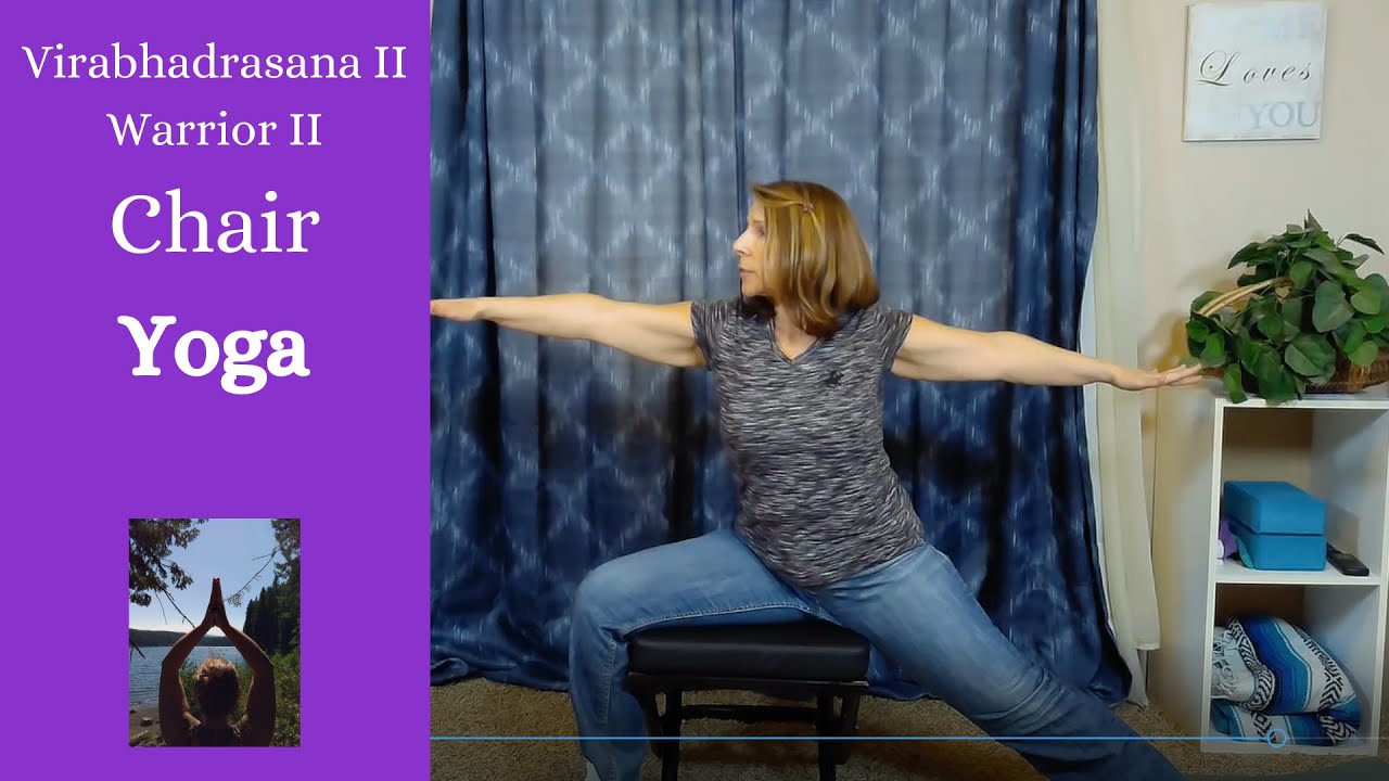 Find Your Inner Warrior - Virabhadrasana II Supported Chair Yoga - YouTube