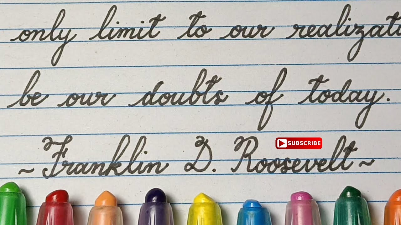 Best Inspirational Quotes in English Cursive Handwriting Practice ...