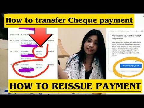 How to transfer Cheque payment into your bank account| Reissue payment ...
