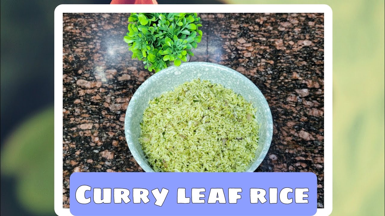 Curry leaf rice (ಕರಿಬೆವಿನ ಅನ್ನ) (Green rice) #cooking #food #youtube ...