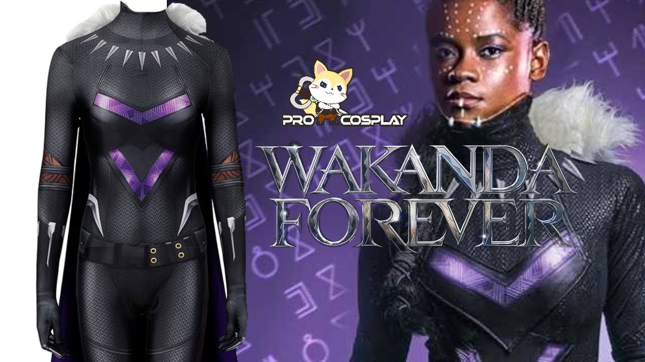 Display Black Panther💜Wakanda Forever 2022 Princess Shuri Cosplay ...
