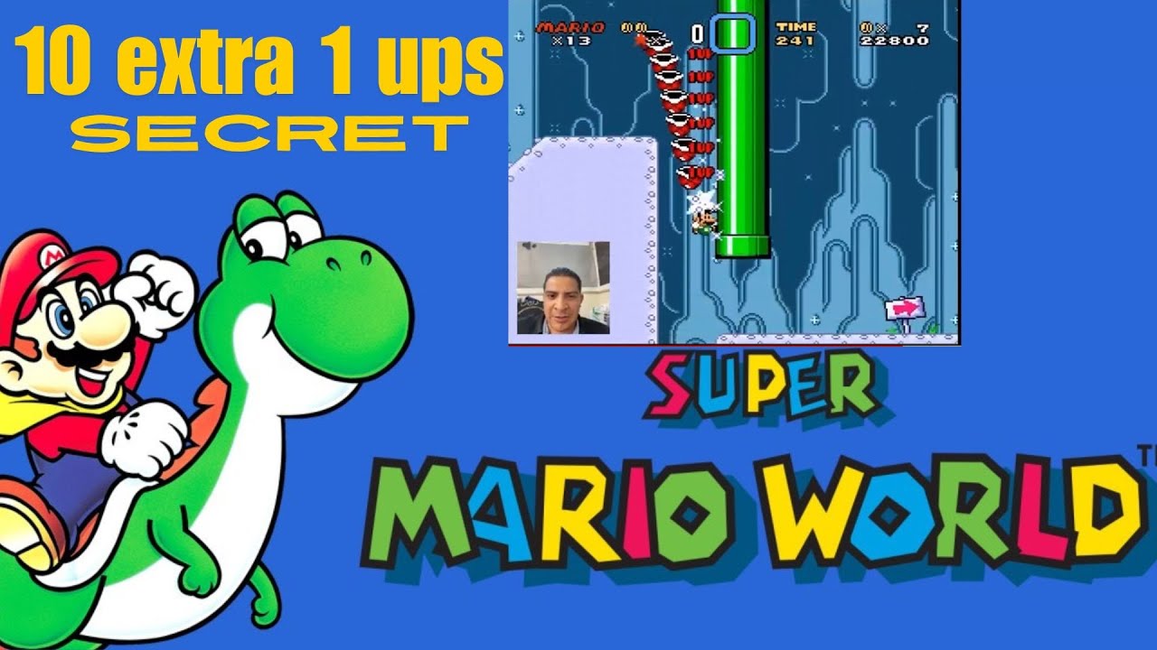 Super Mario World Extra 10 1 Ups Donut Secret Level #shorts #snes # ...