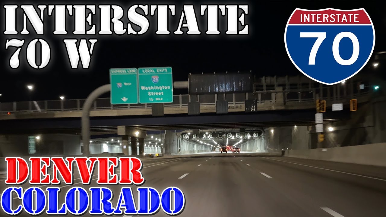 I-70 West - Denver - Colorado - 4K Night Highway Drive - YouTube
