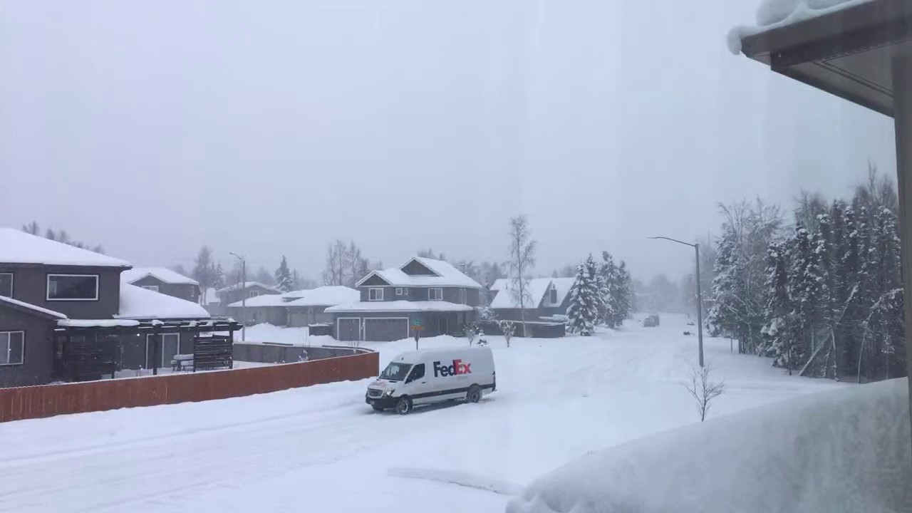Lots of Snow - Anchorage Alaska - YouTube
