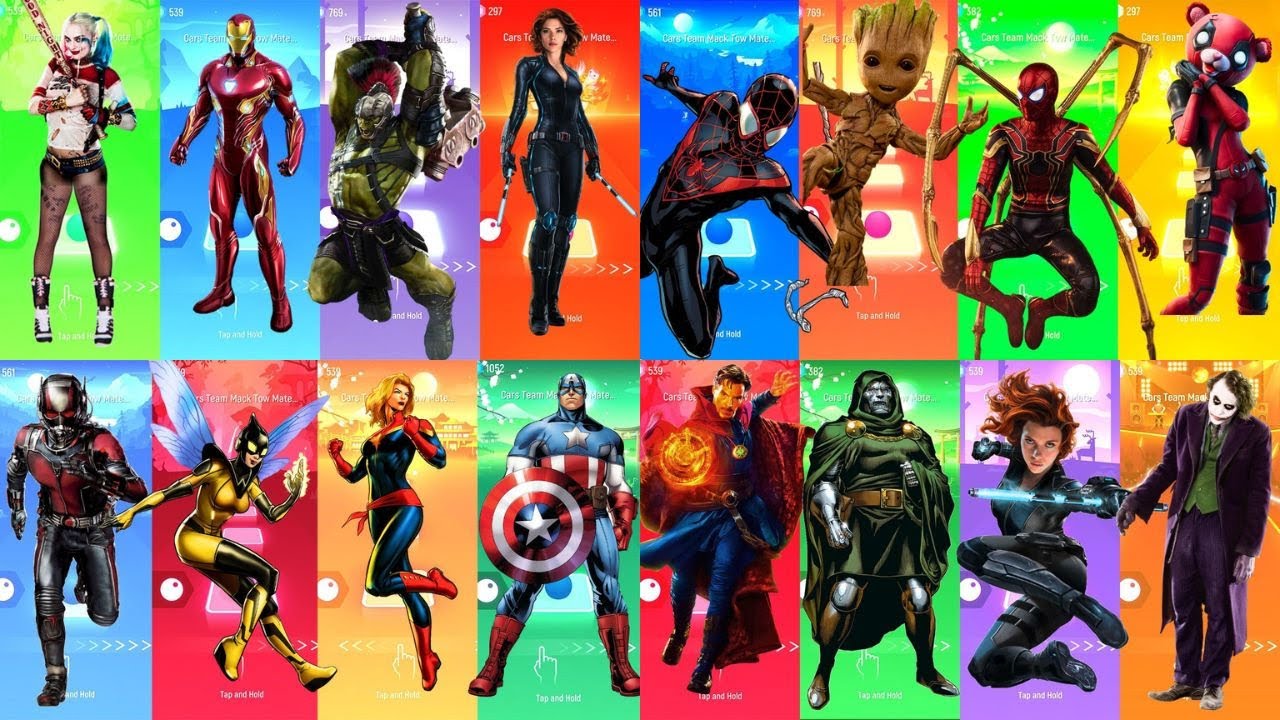 Epic Superhero Showdown: Tiles Hop EDM Rush Mega Mix! - YouTube