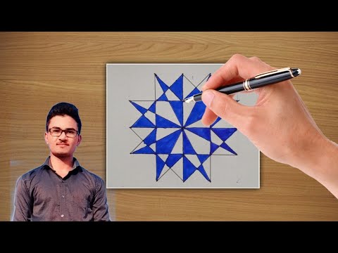 Geometric Star Pattern | Easy Geometric Art Tutorial | Easy Drawings ...