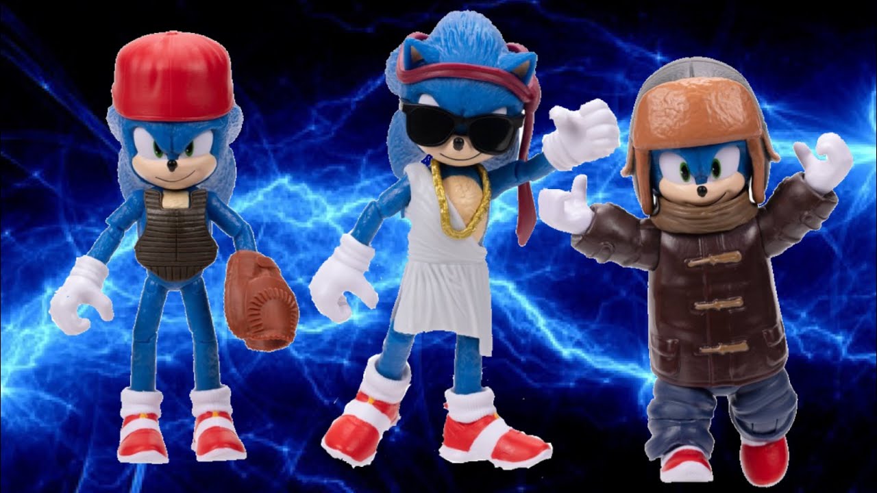 Jakks pacific sonic the hedgehog 2 3 pack with baseball sonic,party ...