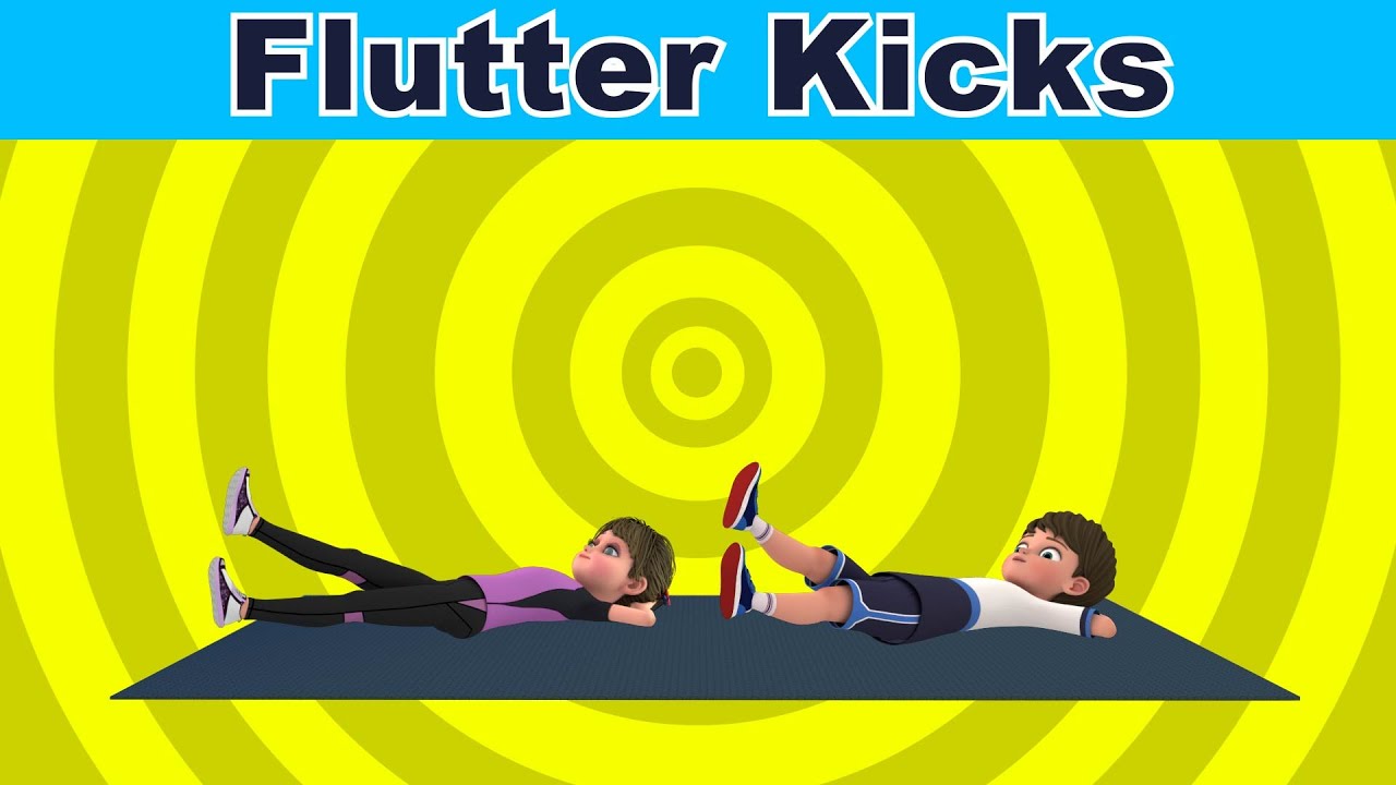 Flutter Kicks | Stronger Legs |Kids Exercise - YouTube