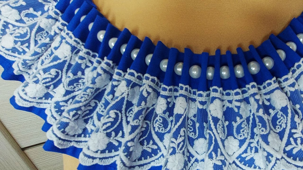 💥Beautiful neck design with pearls and lace💥🥰 - YouTube