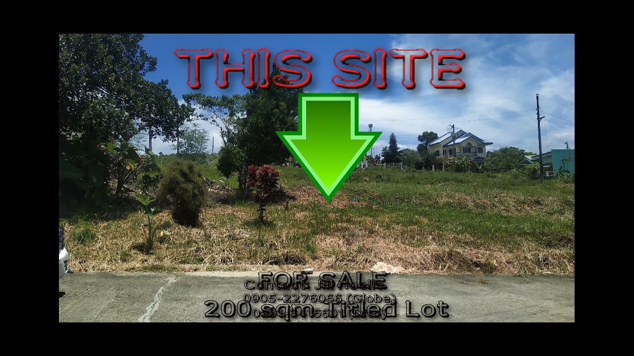 200 smq. Titled Lot in Blasab Gala Subd, Poog, Toledo City, Cebu - YouTube