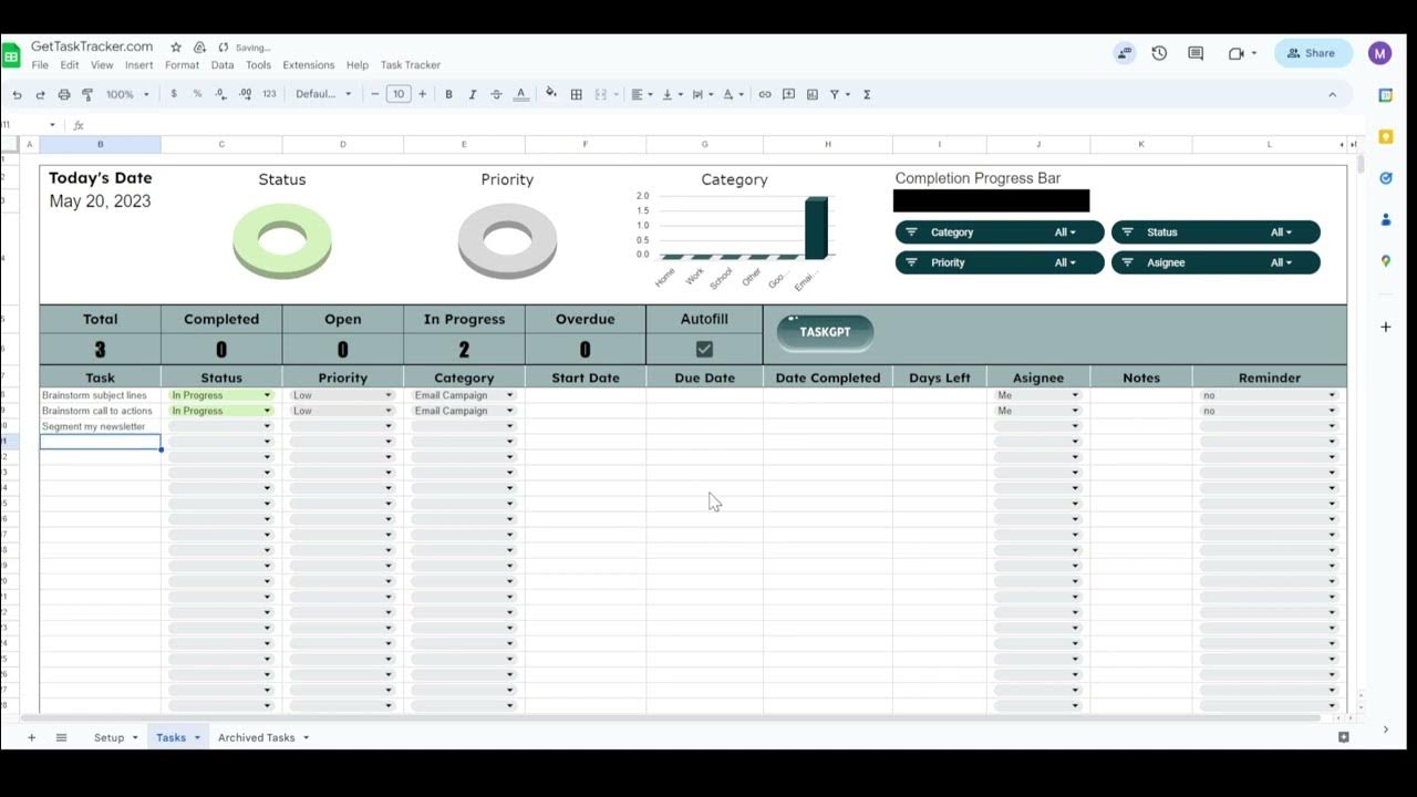 How to use autofill feature in Task Tracker - YouTube