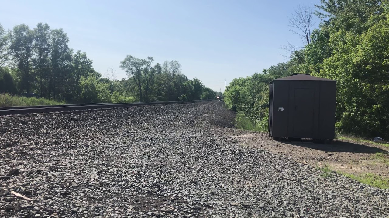 NS 9643 & 9366 Lead Eastbound Autorack 18N at Lake Street - YouTube