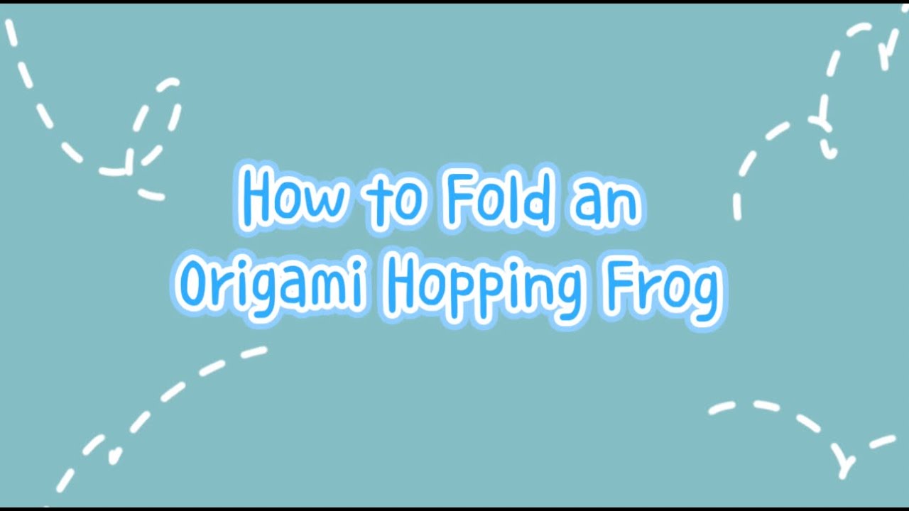 How to Fold an Origami Hopping Frog - YouTube