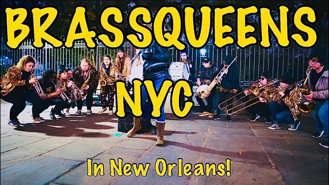 Brass Queens NYC in New Orleans, French Quarter, Jackson Square, Feb ...