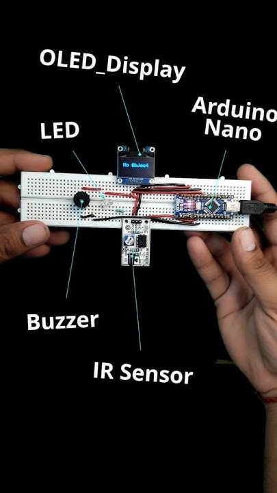 IR sensor interface with OLED display, Arduino, buzzer and LED #hakseengineer #shorts # ...