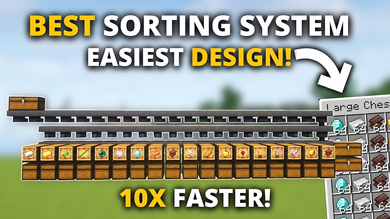Minecraft 1.21 EASY Auto Sorter Anyone Can Build! - YouTube