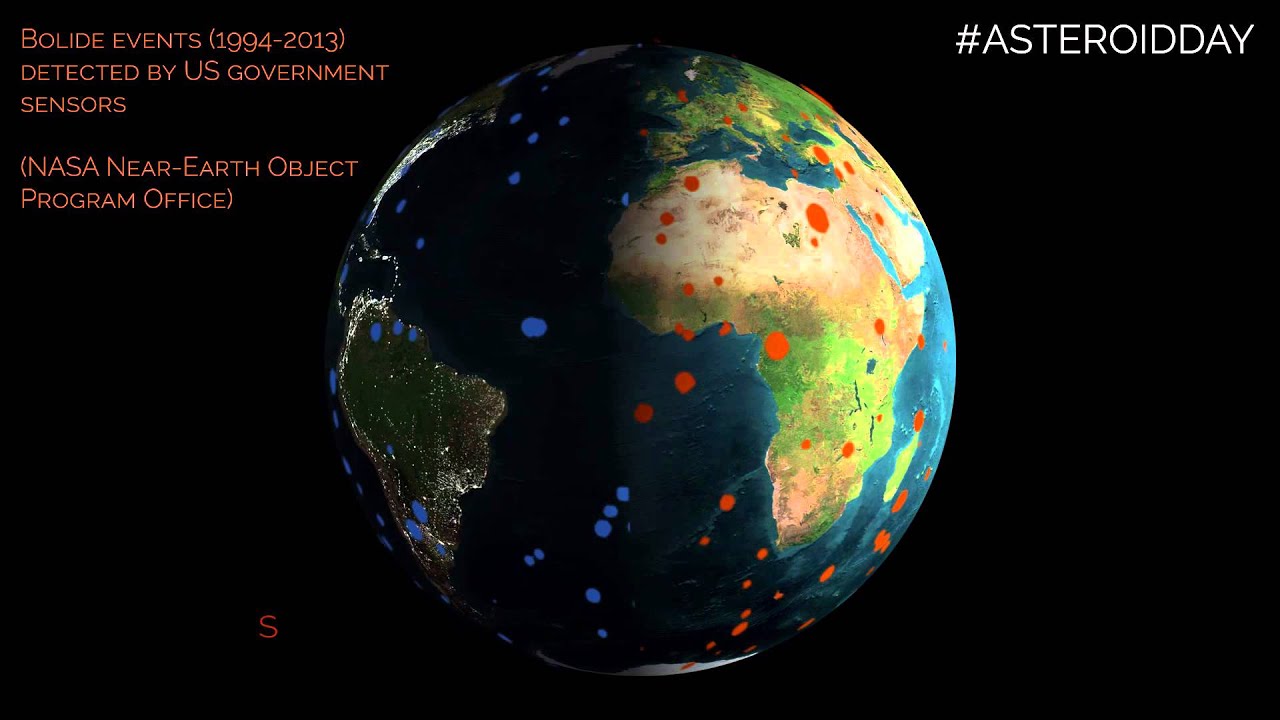 Bolide Events 1994-2013 video - YouTube