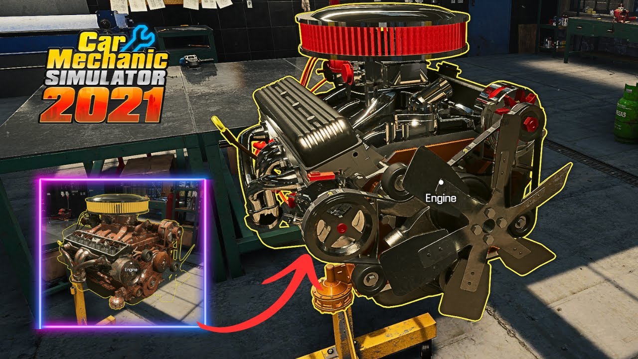REPARACION COMPLETA DE UN MOTOR V8 OHVF🛑 - Car Mechanic Simulator 2021 ...