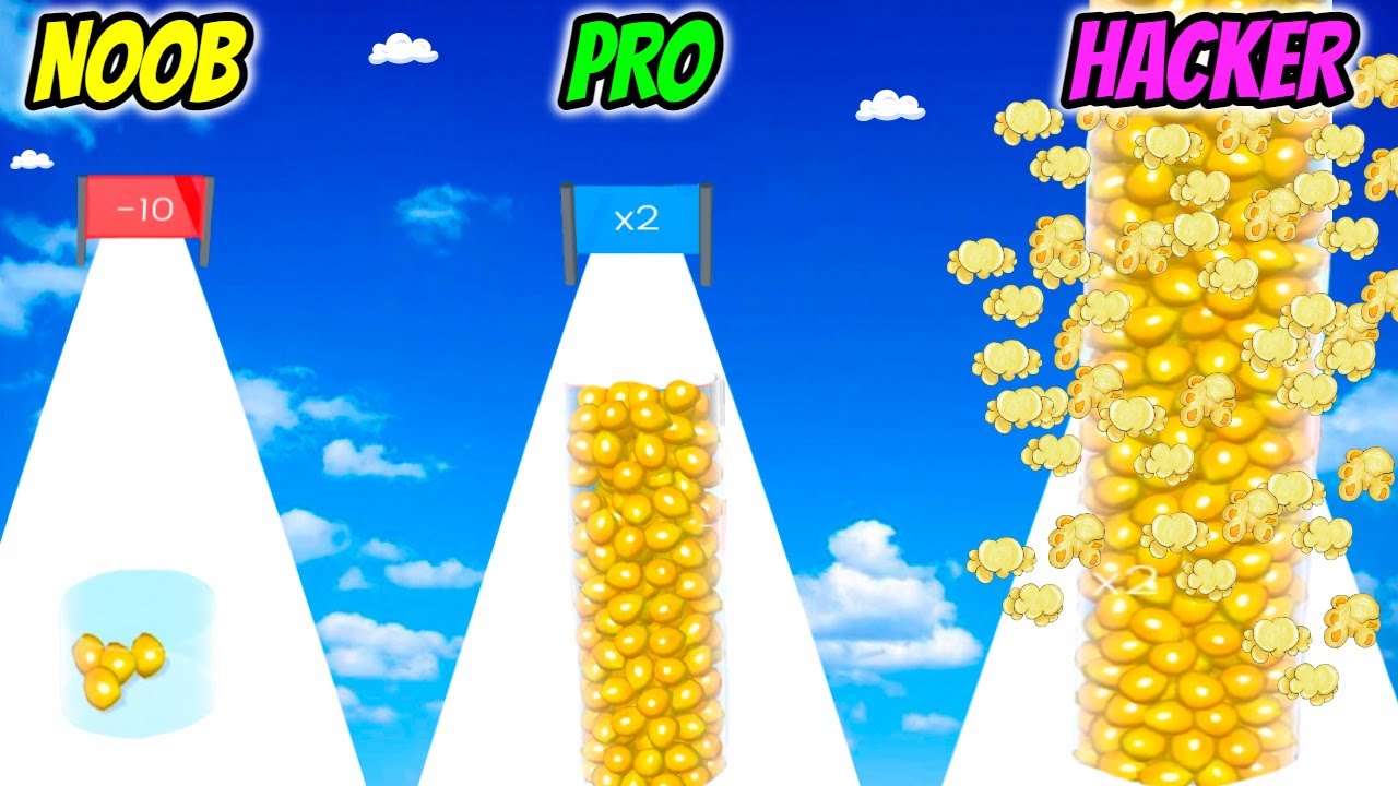 Popcorn Collector - NOOB vs PRO vs HACKER - YouTube
