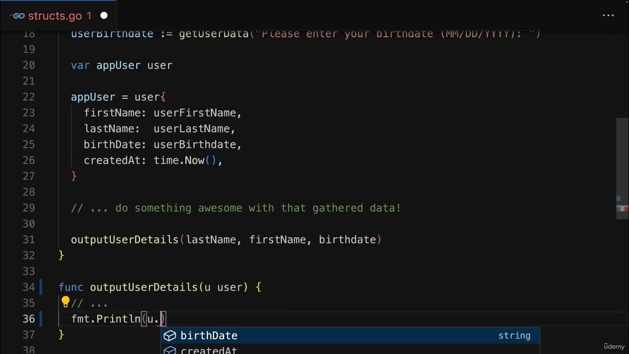 70 Passing Struct Values As Arguments - YouTube