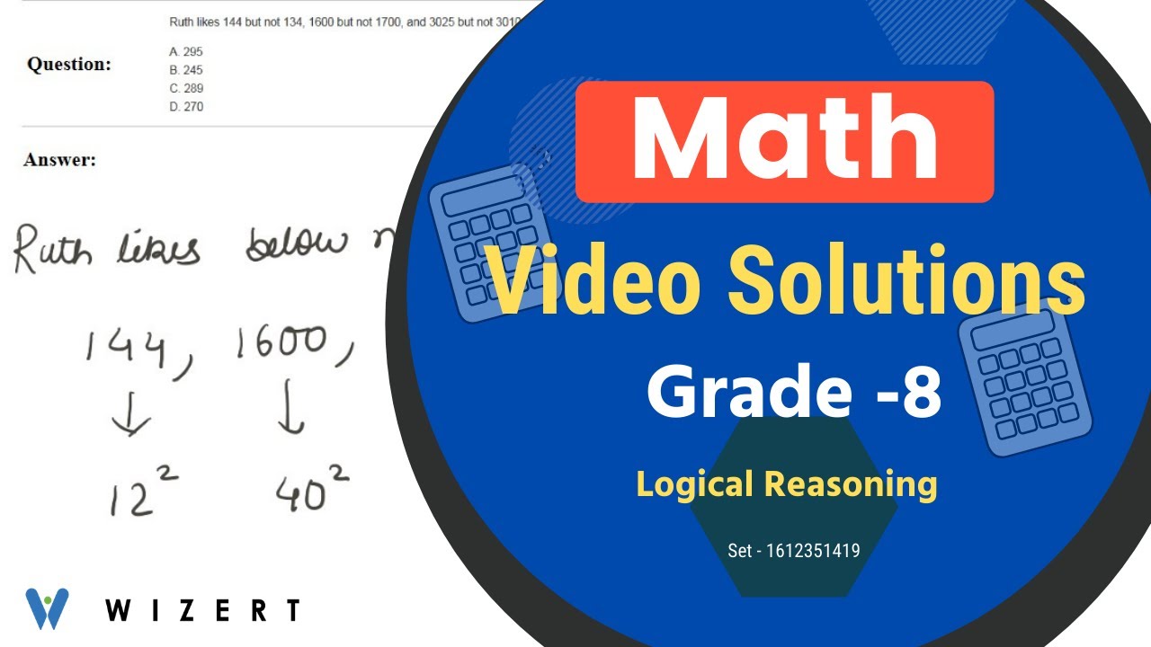 Mathematics Logical Reasoning questions for Grade 8 with answers - Set ...