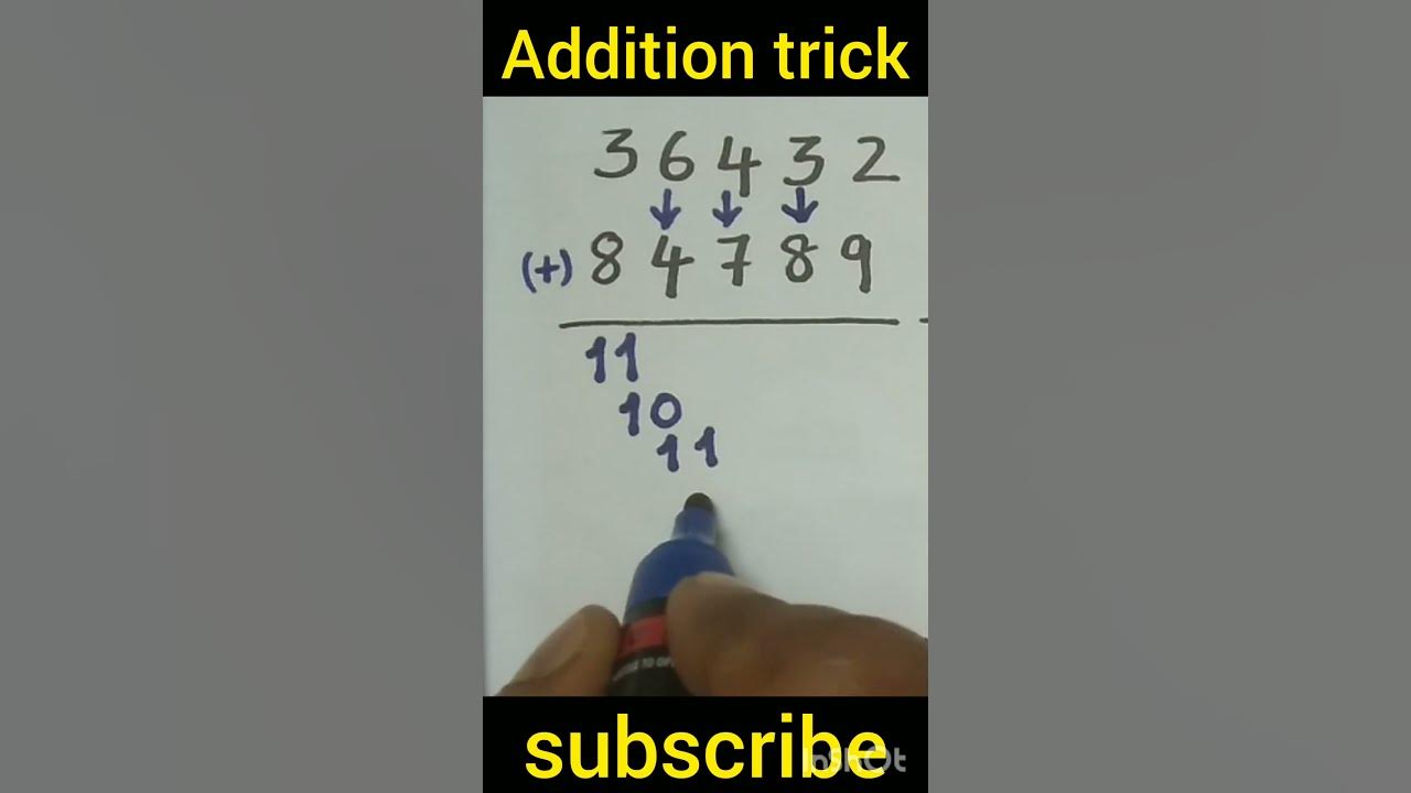 Additiontricks Addition Ytshort Mathtricks Mathematicschallenge Math Trending