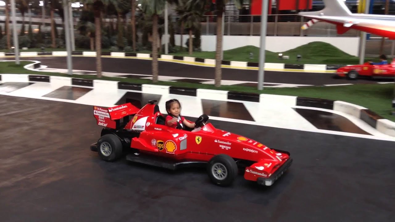 Ferrari World junior car racing - YouTube