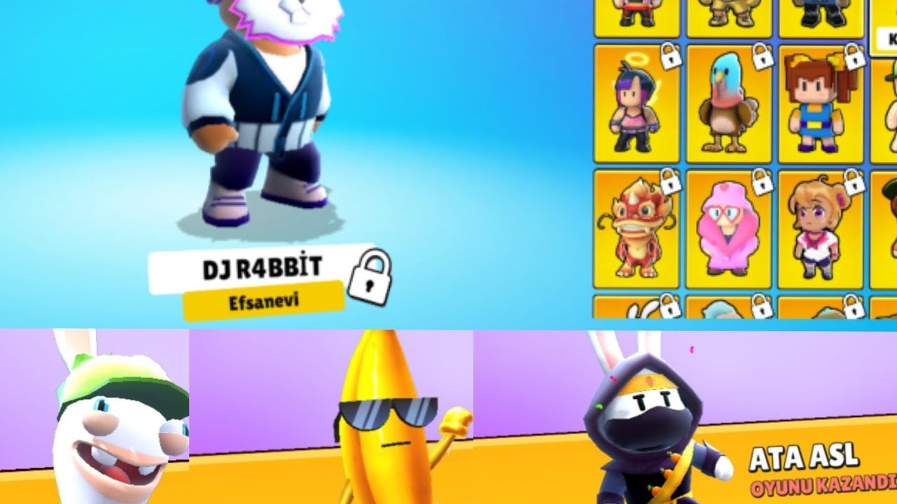 STUMBLE GUYS DJ R4BBİT AÇMA ÇABASI #1 - YouTube