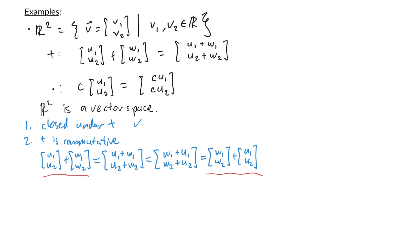 Intro To Linear Algebra Vector Spaces Youtube