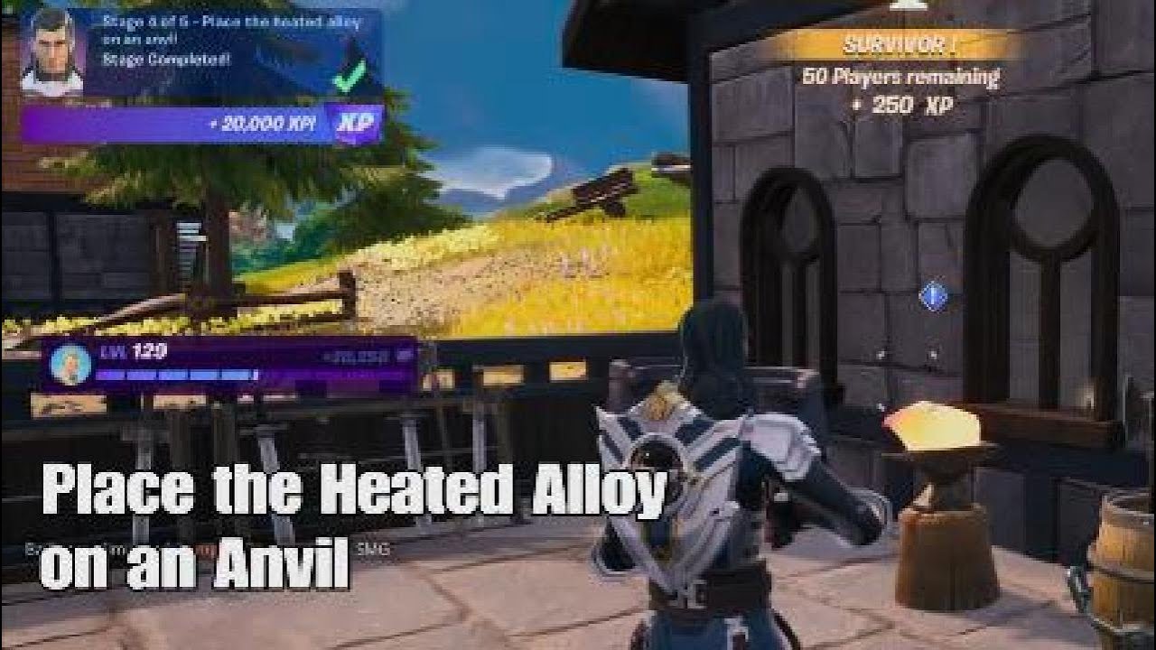 Place the Heated Alloy on an Anvil - Fortnite Part 3 Oathbound Quest ...