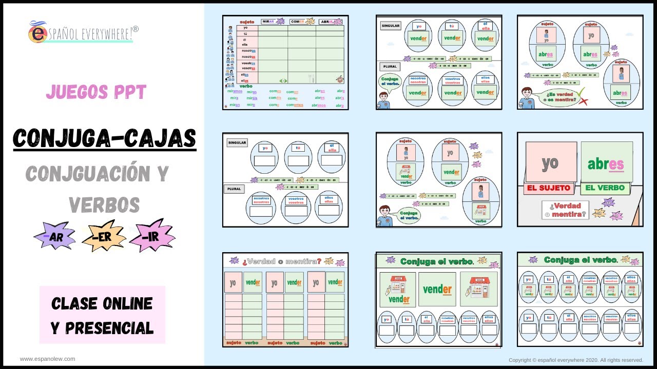 💻Actividades y juegos con VERBOS Y CONJUGACIÓN en Pascua o cualquier ...