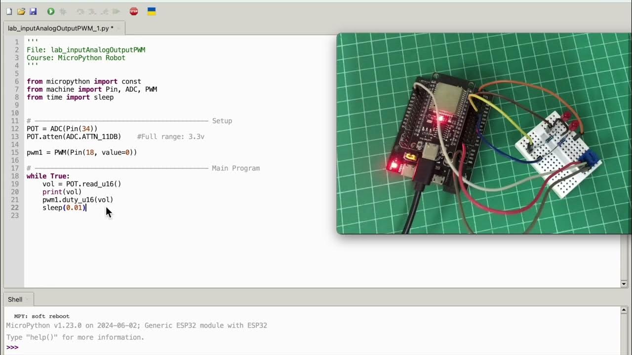input/output analog with MicroPython - YouTube