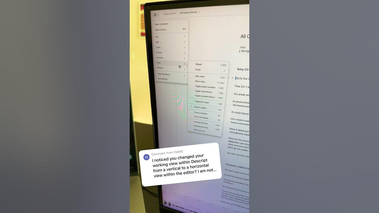 How to move the video layout in Descript - YouTube