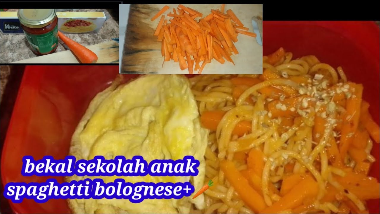 cara membuat spaghetti bolognese+wortel 🥕 anak anak suka!! - YouTube