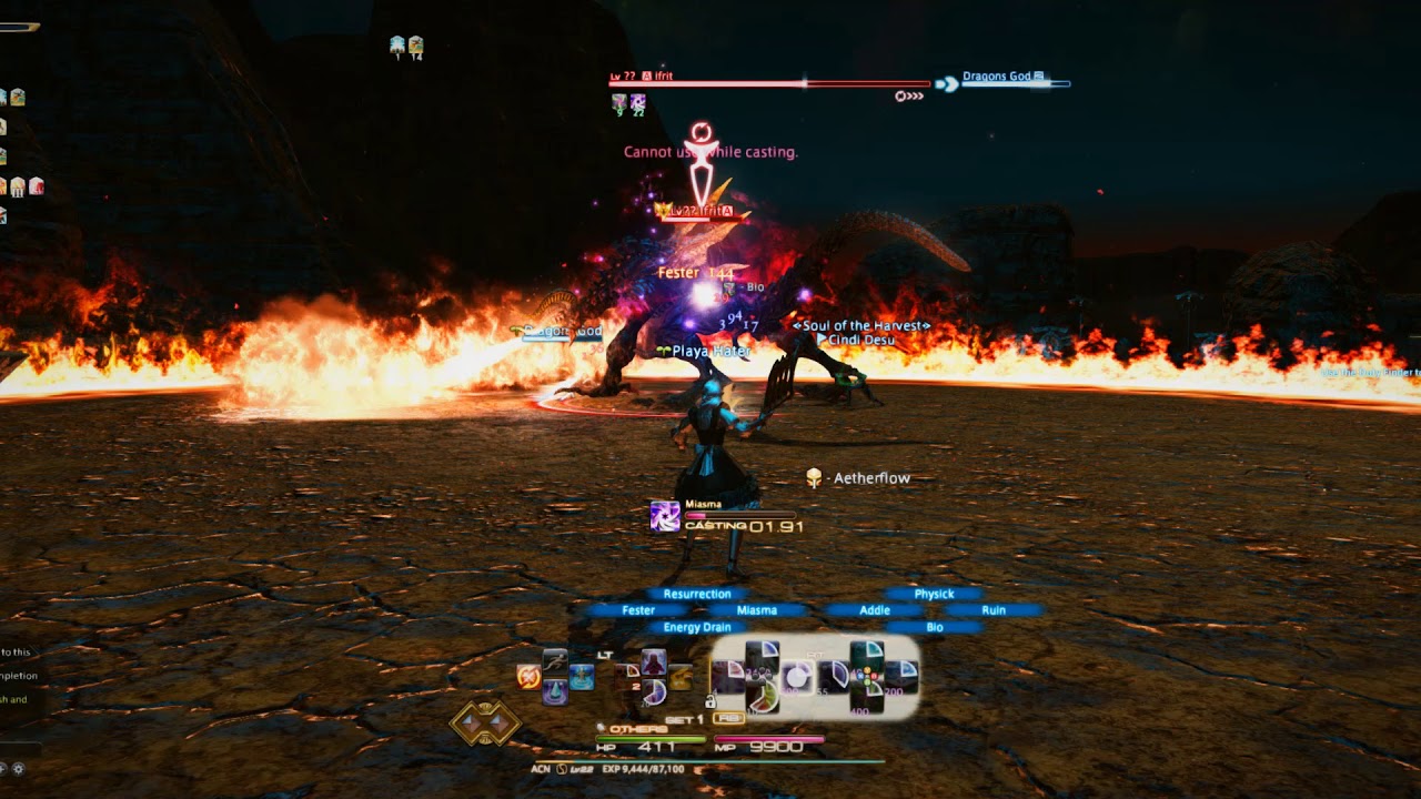 Final Fantasy XIV Lord Of The Inferno Ifrit Battle - YouTube