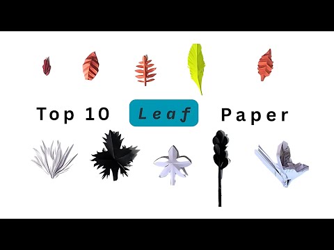 10 types of beautiful leaf paper craft,paper crafts,paper leaf craft ...